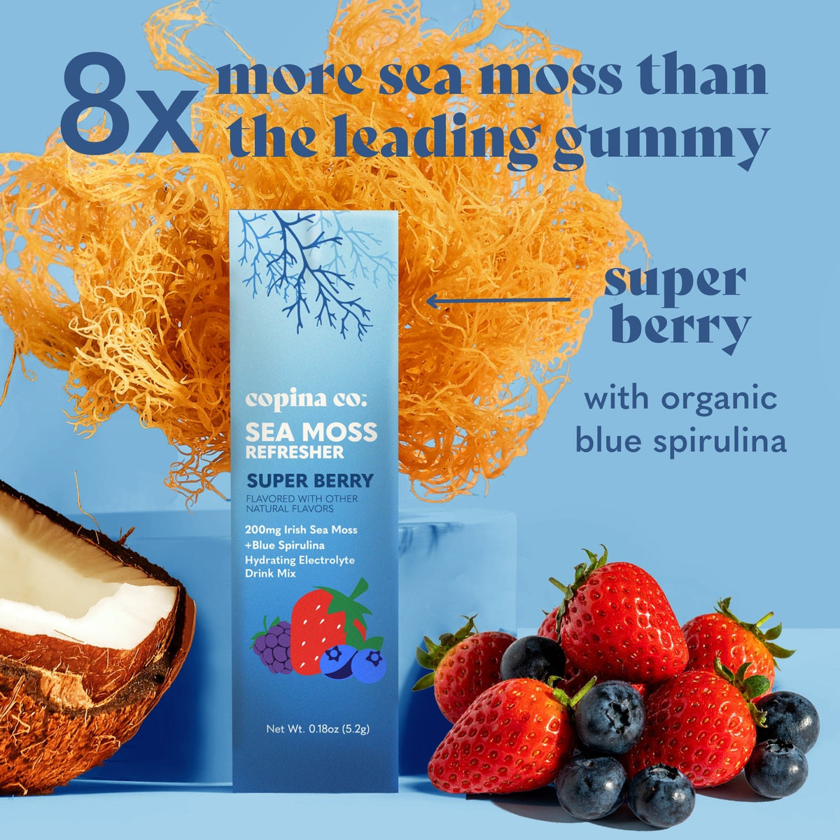 Super Berry Sea Moss Refresher: Energize with Natural Goodness